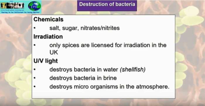 How To Destroy Bacteria – Food Safety Training